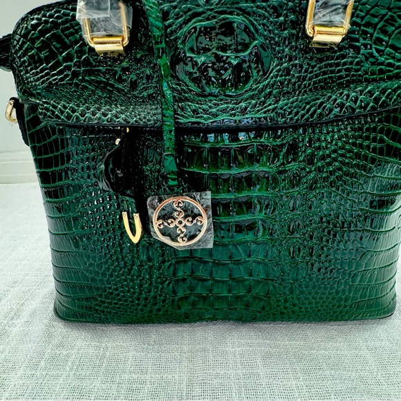 Stauer | Bags | Stauer Green Crocodile Embossed Leather Frame Purse ...